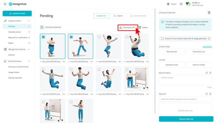 Register a Metadata file with/without Uniqueld – DesignHub Help Center
